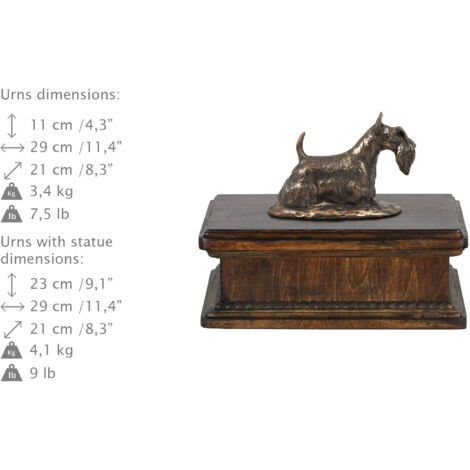 Scottish Terrier, Aberdeen Terrier - urna para cenizas de perro, urna ...