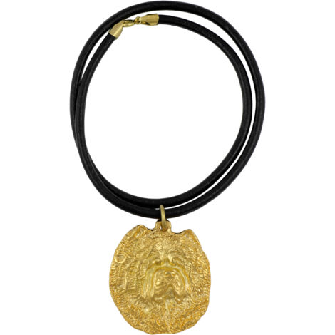 Chow Chow - llavero y collar con perro en caja, producto bañado en oro ...