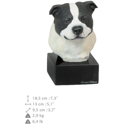 Staffordshire Bull Terrier, Staffik, Staffi - estatuilla pintada ...