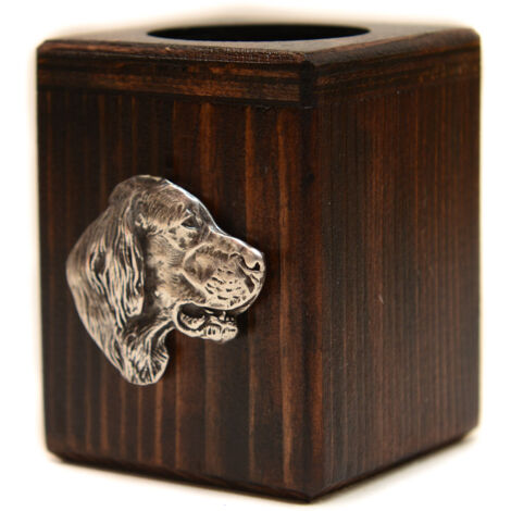 Setter inglés, Laverack - candelabro de madera con un perro, un ...