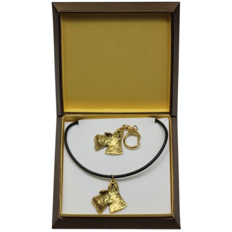 Scottish Terrier, Aberdeen Terrier I - llavero y collar con perro en ...