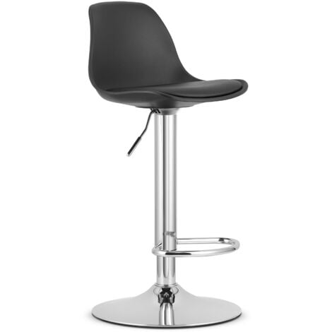 Taburete HOGA - base negra / cromada