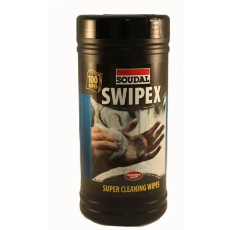 SOUDAL XXL TOALLITAS DE LIMPIEZA SWIPEX 100uds. PEGAMENTO PINTURA DE ...