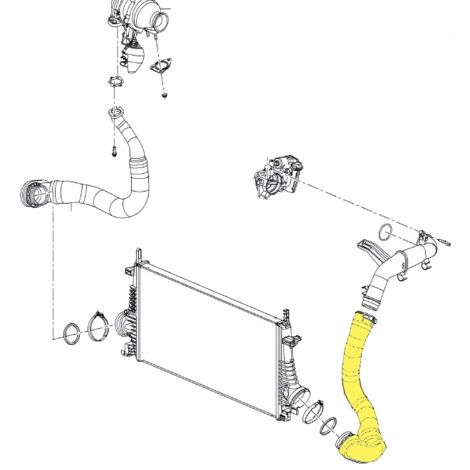 MANGUERA TUBO DE ENFRIADOR TURBO SAAB 9-5 2.0 13242121