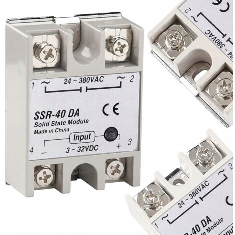 Relé de estado sólido SSR-40 DA 40A 24-380VAC LED