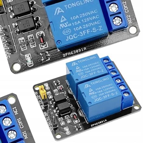 Módulo de relé Arduino Rosfix de 2 canales 5v