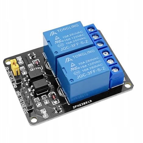 Módulo de relé Arduino Rosfix de 2 canales 5v