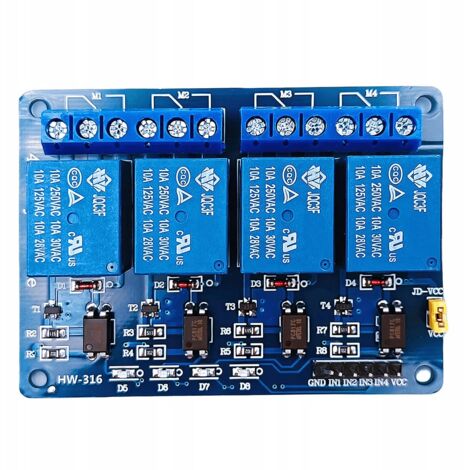 Módulo de relé Arduino Rosfix de 4 canales y 5v