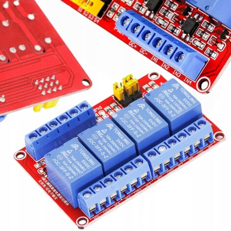 Módulo de relé Arduino Rosfix de 4 canales 5v H/L 10A