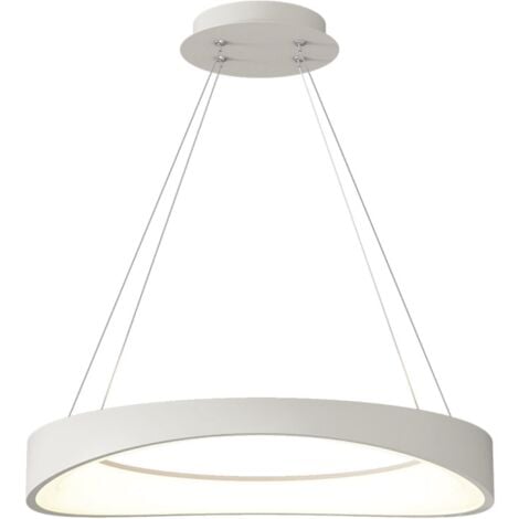 Circulo - Lámpara LED moderna de anillo blanca 52 cm