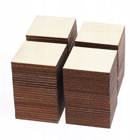 CUADRADOS DE MADERA 5x5cm CUADRADOS DE MADERA CONTRACHAPADA 100uds