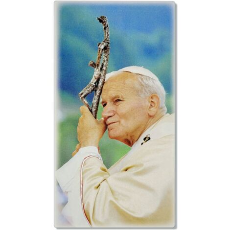 Cuadro de Juan Pablo II pintado Tamaño: 9x18 cm SKU: ESF189289