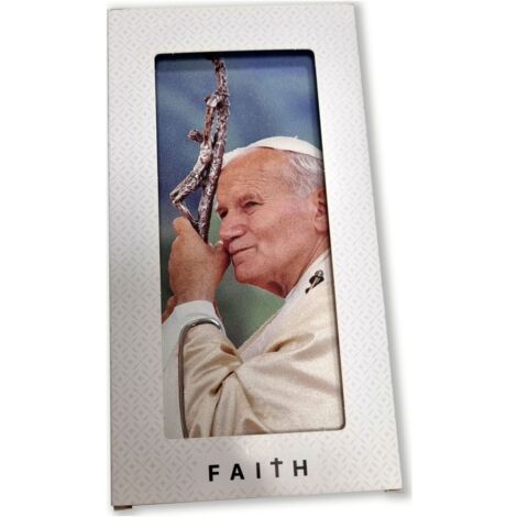Cuadro de Juan Pablo II pintado Tamaño: 9x18 cm SKU: ESF189289