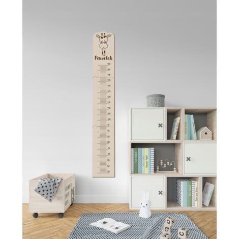 Regla de altura de madera para niños. Regla para medir altura con NOMBRE