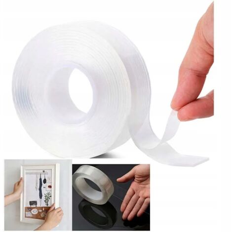 CINTA ADHESIVA NANO DE DOBLE CARA, REUTILIZABLE, FUERTE