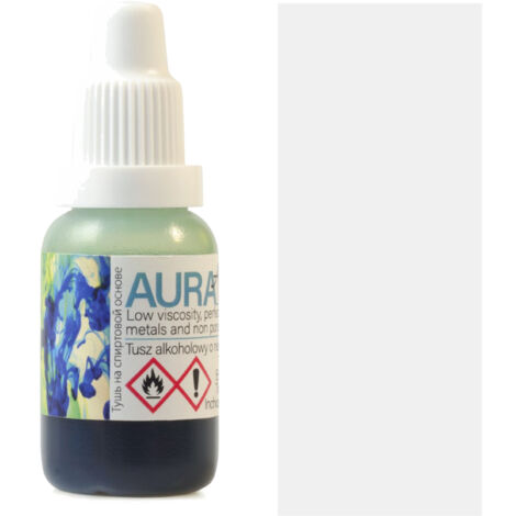 AURA INK Renesans tinta alcohol vidrio metal blanco 15ml 100 BLANCO TITANIO