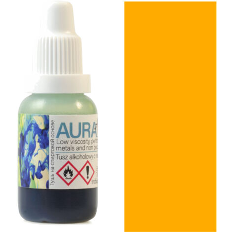 AURA INK Tinta de alcohol Renesans para vidrio y metal 15ml 111 AMARILLO OSCURO