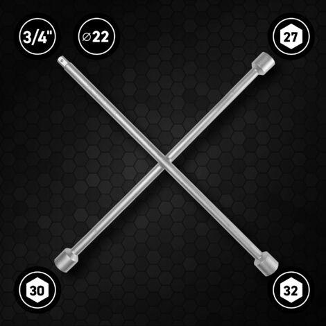 MJW Llave para ruedas 3/4"" cruz