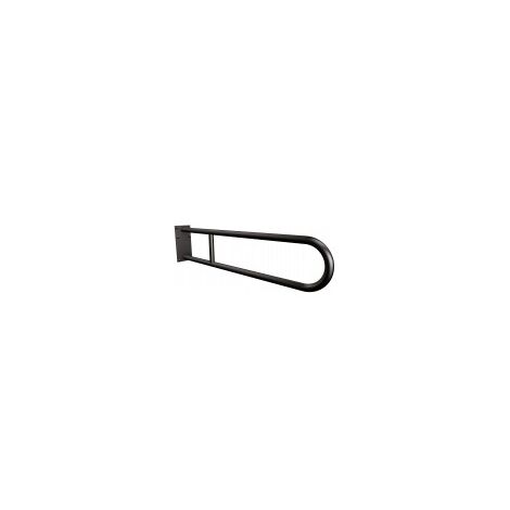 Mango fijo semicircular con placa negra de 80 cm.