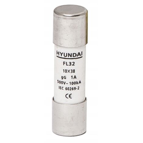 HYUNDAI - FUSIBLE CILÍNDRICO 10X38, GG, CORRIENTE ENTRADA=32A