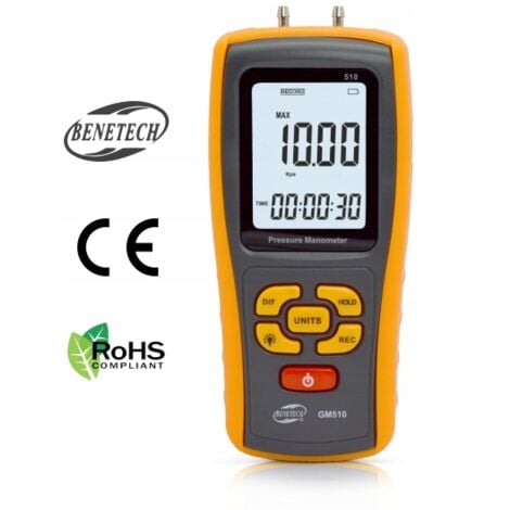 Manómetro diferencial, medidor de presión digital USB