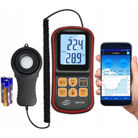 MEDIDOR LUX CON SONDA LUXOMETRO BLUETOOTH