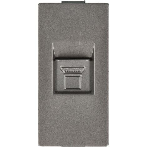 Módulo de toma de internet gris DC SMART HOME LAN CAT6 RJ45