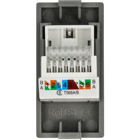 Módulo de toma de internet gris DC SMART HOME LAN CAT6 RJ45