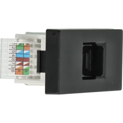 Módulo toma internet LAN CAT6 RJ45 negro DC SMART HOME