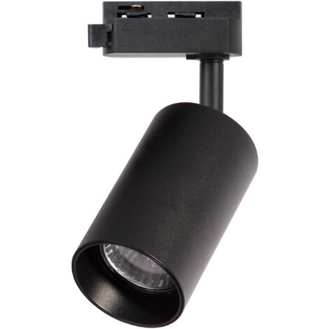 Luminaria de riel para tuberías negra 1xGU10