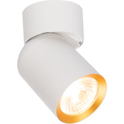 Foco Andy 1xGU10 Blanco + Dorado