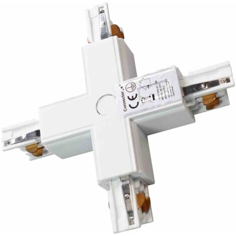 Conector de lámpara de luz de riel blanco de 3 circuitos Tipo:
