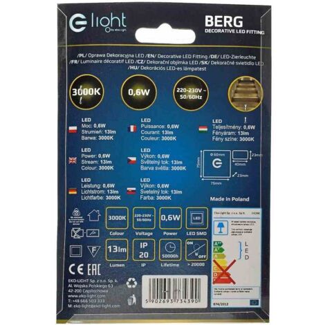 BERG Color cálido 3000K