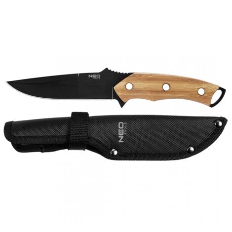 Cuchillo táctico NEO Full Tang 25 cm - Acero inoxidable, mango de bambú