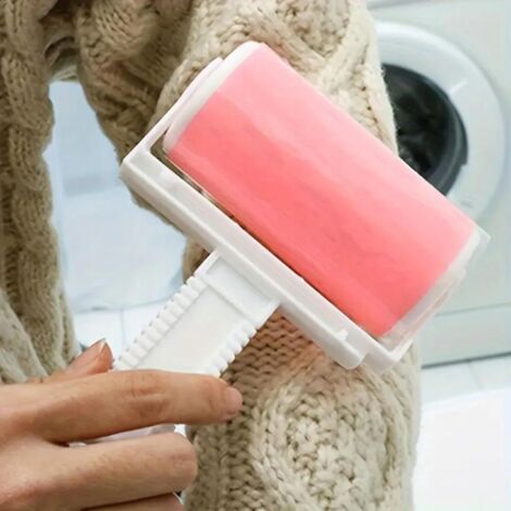 Rodillo de silicona para limpieza de ropa con funda 1710cm rosa