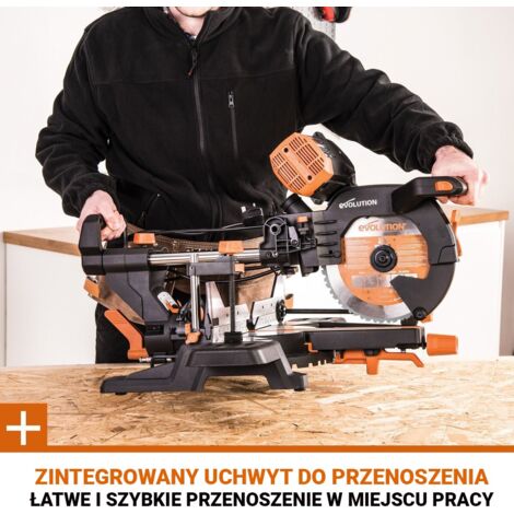 Sierra ingletadora multiusos EVOLUTION R255SMS DB PLUS con guías con ...