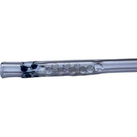 Pipa de vidrio transparente con bolas de enfriamiento de 12 cm