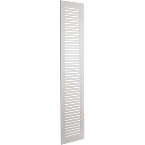 Panel de MDF calado, lacado en blanco, 201,3 x 44,4 cm, KOLM
