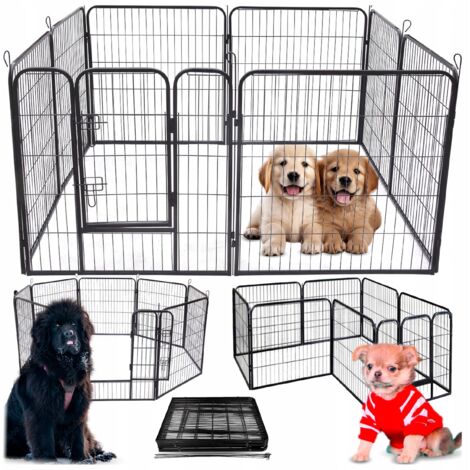 CORRAL PARA PERROS, GATOS, CACHORROS, CONEJOS, CORRAL, JAULA, PUERTA 80x100