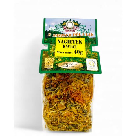 Caléndula seca, flor entera, pétalos de caléndula, té de hierbas, 40 g.