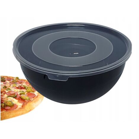 Recipiente de cocina de plástico con tapa 3L negro
