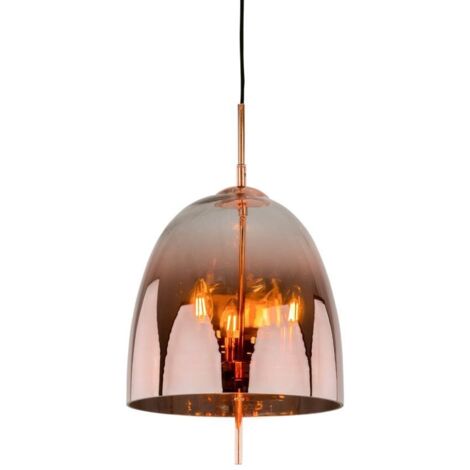Italux Alan - Lámpara colgante moderna de cobre 3 luces con pantalla de ...