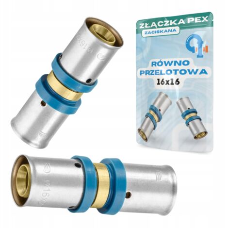 Conector PEX 16x16, diámetro interior igual, manguito prensado ...