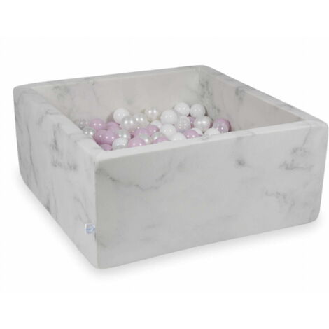 Piscina seca 90x90x40 mármol con bolas 400 uds: rosa claro perla ...