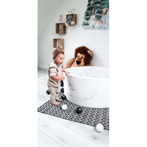 Piscina seca 130x40 mármol con 700 bolas: oro claro, plata, opalescente