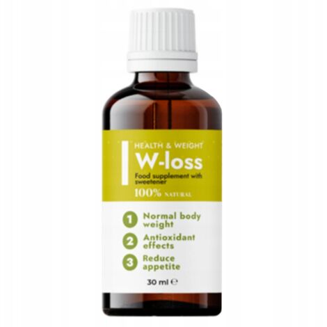 3x W-Loss - Gotas naturales para bajar de peso rápidamente 30 ml