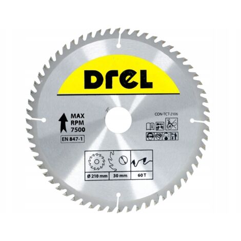 SIERRA CIRCULAR PARA MADERA 210MM X 60T