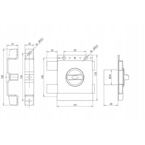 GERDA LOCK TYTAN ZX GRAPHITE CERTIFICADO SÓLIDO Y DURADERO IZQUIERDO