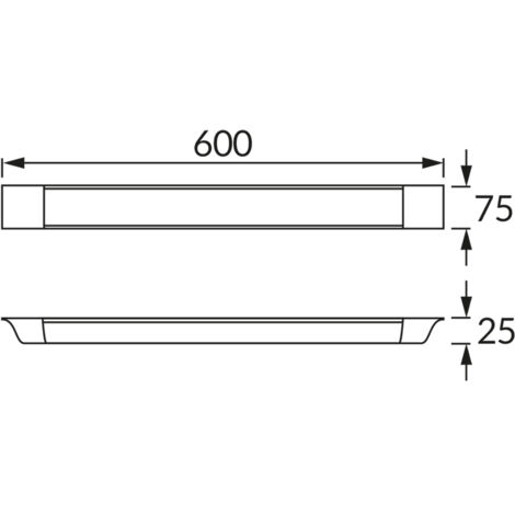 Luminaria lineal LED FLAT 20W 4000K IP42 60 cm blanco