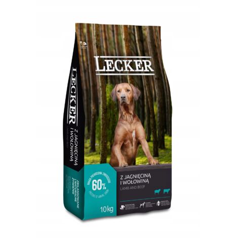 Pienso seco Lecker con cordero y ternera 10 kg
